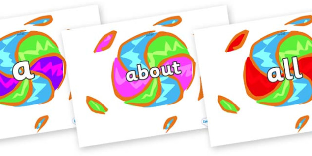 100 High Frequency Words on Fireworks (teacher made)