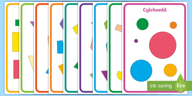 Posteri Arddangos Siapiau 2D