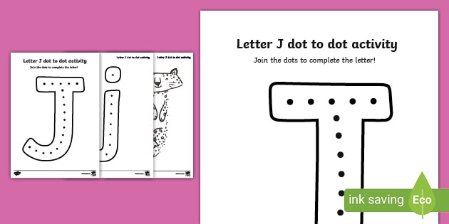 FREE! - Dot to Dot Alphabet J Activity - Template - Twinkl