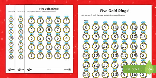 Five Gold Rings Worksheet / Worksheets (teacher made)