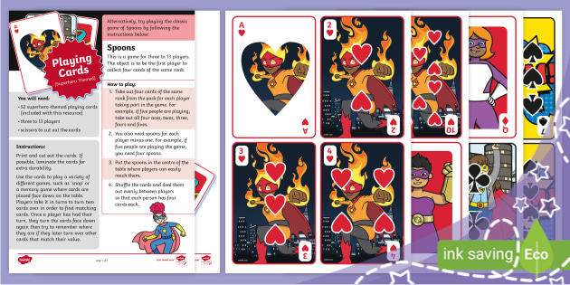 Playing Cards (Superhero-Themed)