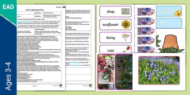 EYFS Spring Flower Drawing Plan and Resource Pack