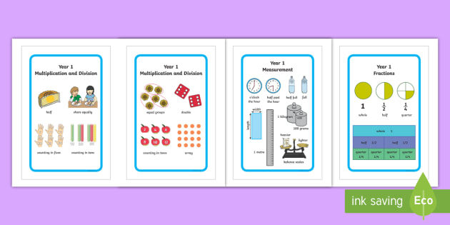 Year 1 Maths Vocabulary Prompt IKEA Tolsby/Fiestad Frame