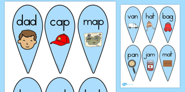 CVC Connective Fans A (teacher made)