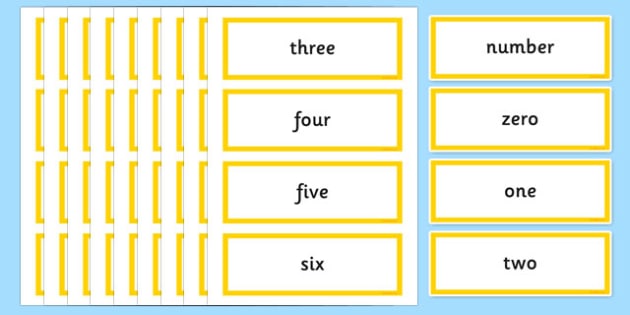 Grade 2 Maths Vocabulary Word Cards - Numbers and the Number System
