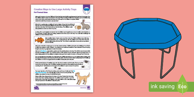 EYFS Activity Tray Pet-Themed Ideas (teacher made)