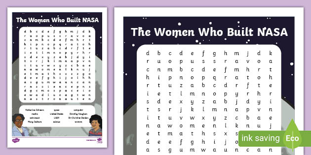 The Women Who Built NASA Word Search (teacher made)
