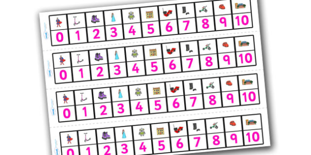 Toys Number Track (1-10) (teacher made)