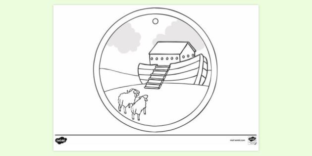 FREE! - Noah and the Flood Colouring Page - Activities - Resources