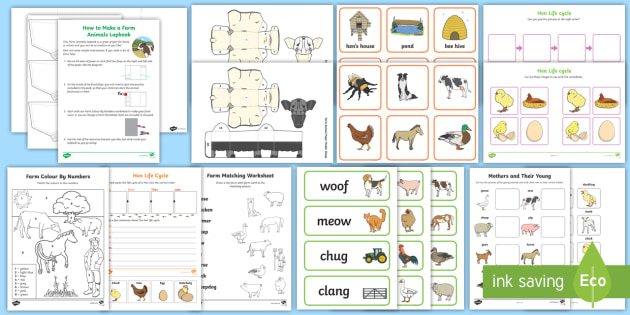 Farm Animals Lapbook Pack (teacher made)