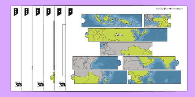 Crash Course Podcast Geography of Asia Differentiated Jigsaw
