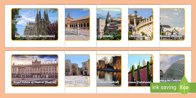 Spain Landmarks Display Photos (teacher made)