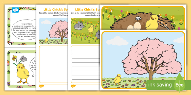 Little Chick's Spring Adventure Writing Activity Pack