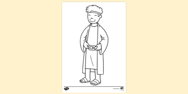 FREE! - David In Fine Clothes Colouring | Colouring Sheets