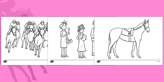 The Melbourne Cup Colouring Sheets - australia, melbourne cup, colouring