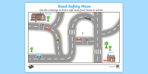 Road Safety Crossings Maze (teacher made)