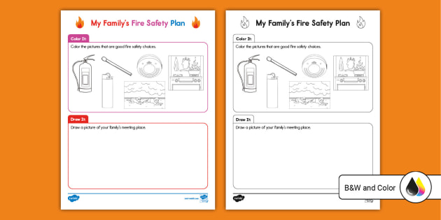 Early Childhood: My Family's Fire Safety Plan Activity