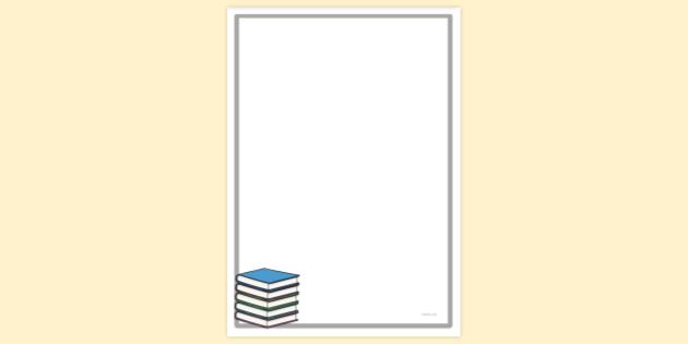 FREE! - Simple Blank Designer Story Book Page Border | Twinkl