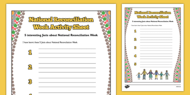 5 Facts About National Reconciliation Week Template | Twinkl
