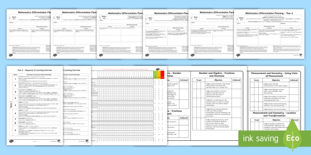 Year 6 Mathematics Planning Differentiated Resource Pack