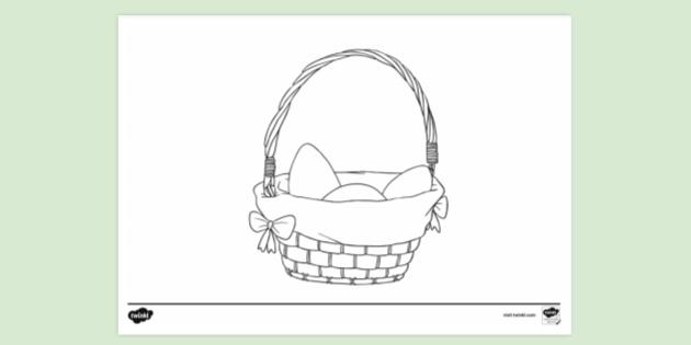 FREE! - Easter Basket Colouring Sheet | Colouring Sheets
