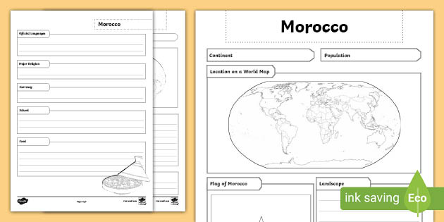 KS2 Morocco Research Activity