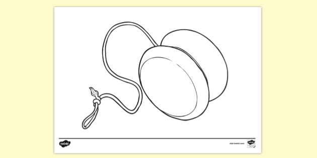 FREE! - Yoyo Colouring Sheet - Primary School - Twinkl