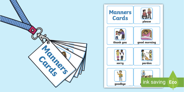 Manners Communication Visual Reminder Cards (teacher made)