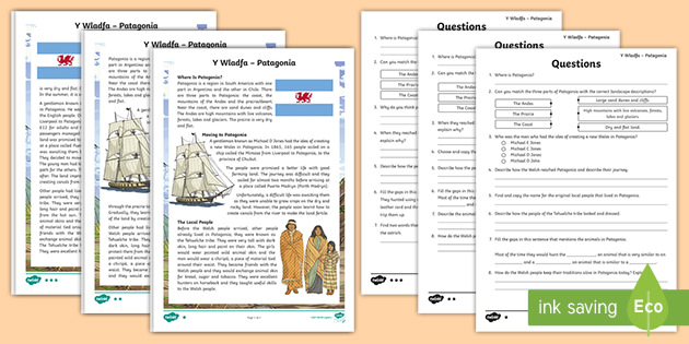Differentiated Reading Comprehension: The Settlement Patagonia (Y Wladfa)
