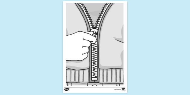 FREE! - Pulling Zip Colouring Sheet | Colouring Sheets