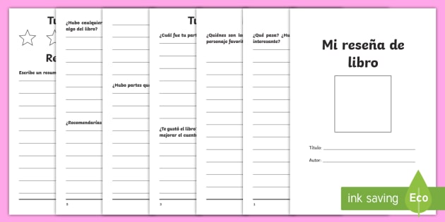Cuadernillo: Mi reseña de libro