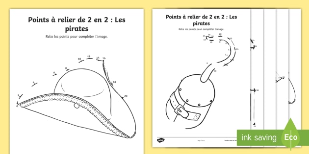 Points à relier de 2 en 2 : Les pirates (teacher made)