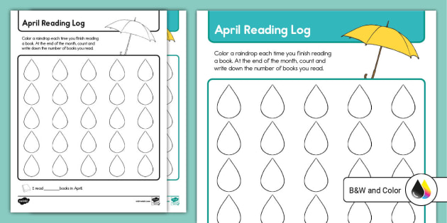 April Reading Log (teacher made)