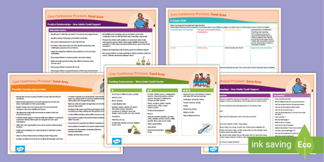 EYFS Core Continuous Provision Poster – Sand Area (Ages 3-5)