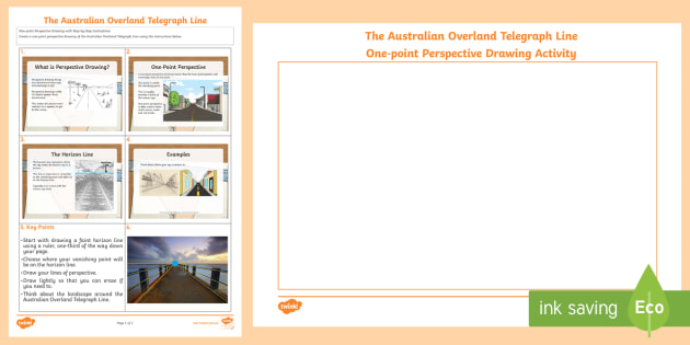 Australian Overland Telegraph Line Drawing Activity