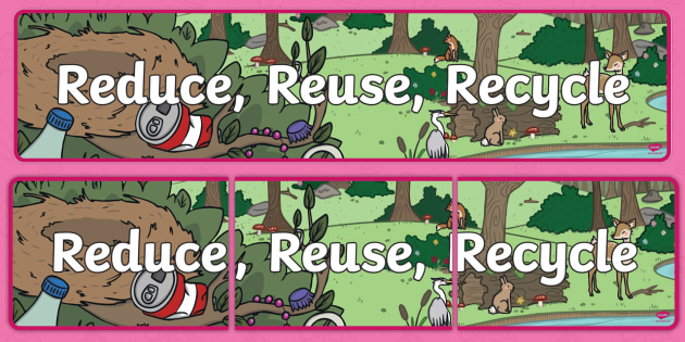 Reduce, Reuse, Recycle Display Banner