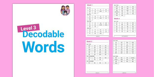 Level 3 Decodable Word Booklet (Teacher-Made)