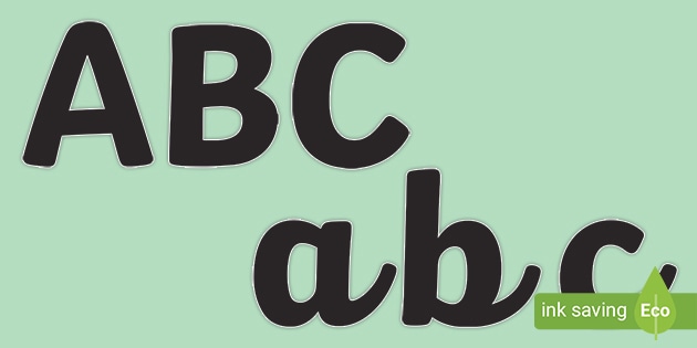 👉 Precursive Black Display Lettering (teacher made)