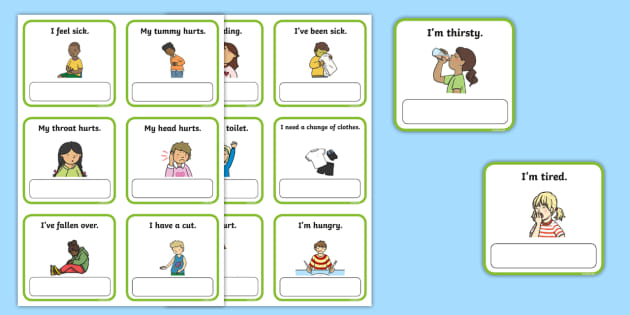 EAL Emergencies Editable Cards with English