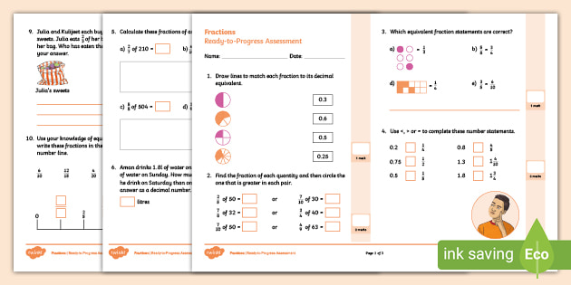 👉 Assessment of Year 5 Ready-to-Progress Criteria: Fractions