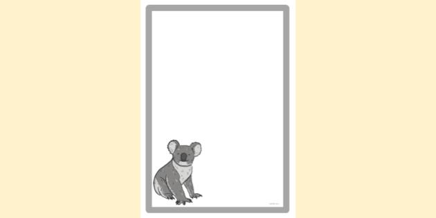 FREE! - Simple Blank Baby Koala Border | Page Borders | Twinkl