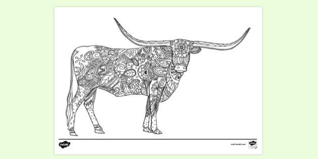 FREE! - Mindfulness Cow Colouring Sheet | Colouring Sheets