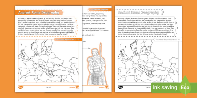Ancient Rome Geography Intermediate Activity (teacher made)