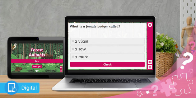 Forest Animals Fun Interactive Quiz - Twinkl Puzzled