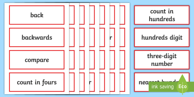 Year 3 2014 National Curriculum Maths Number and Place Value Vocabulary