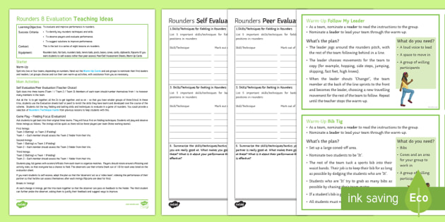 KS3 Rounders Lesson 8: Evaluation