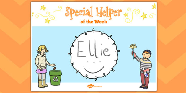 👉 Special Helper of the Week Poster (teacher made)