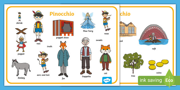 Pinocchio Word Mat