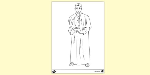 FREE! - Priest Colouring Page (teacher made)