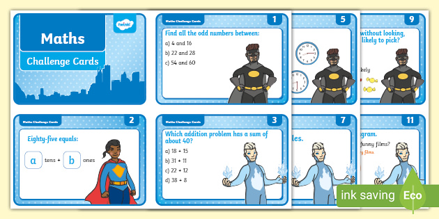 Maths Challenge Cards